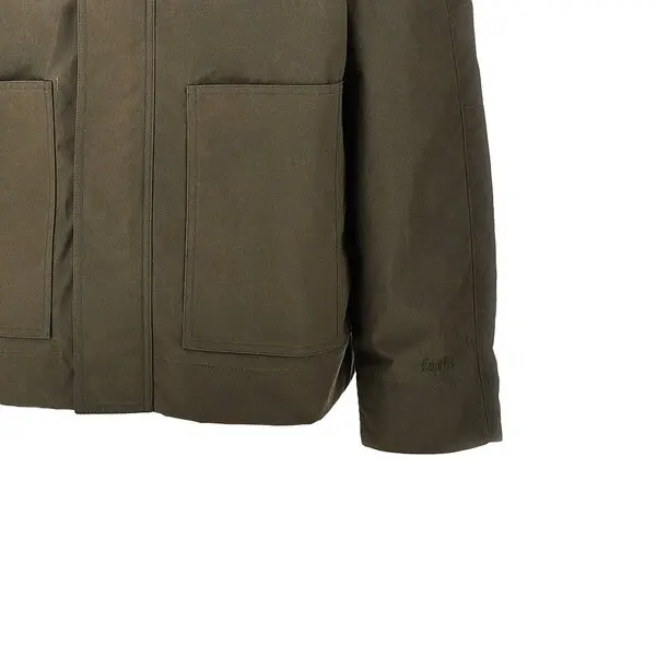FORET Waxed Cotton Jacket With Corduroy Collar