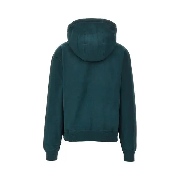 Saint Laurent Embroidered Logo Hoodie - Green