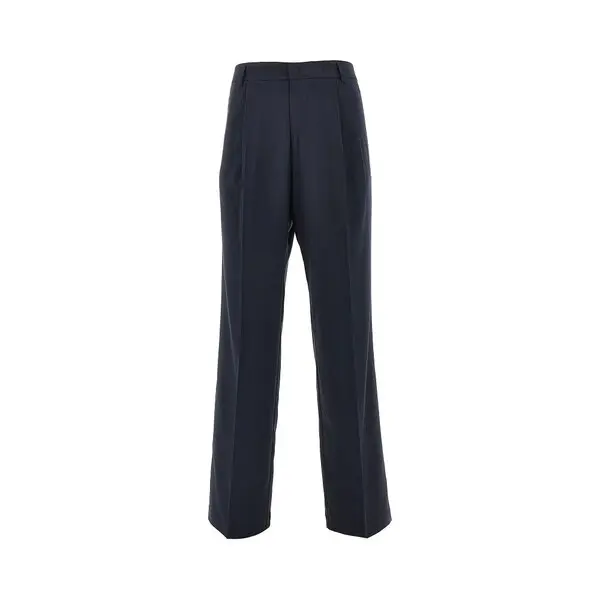 C.9.3 Viscose-blend Twill Pants With Double Dart And Straight Leg