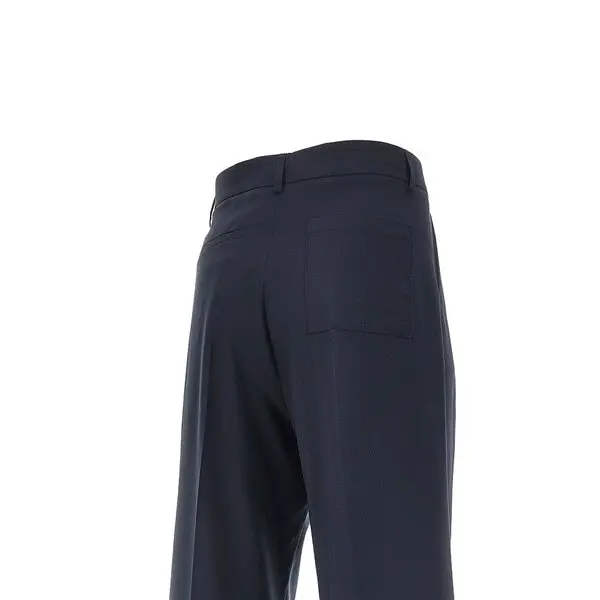 C.9.3 Viscose-blend Twill Pants With Double Dart And Straight Leg