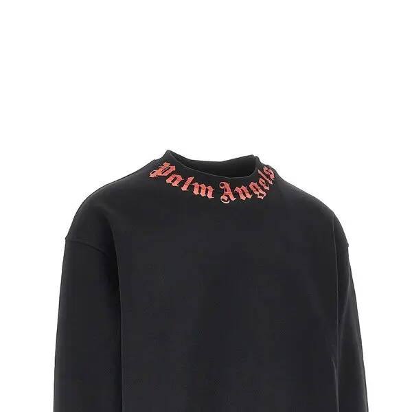 Palm Angels Neck Logo Print Sweatshirt