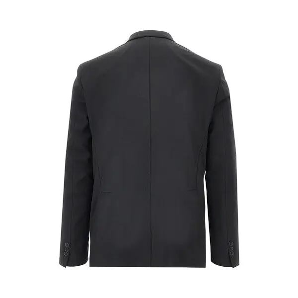 MARSEM Stretch Wool-blend Double-breasted Jacket With Peak Lapels