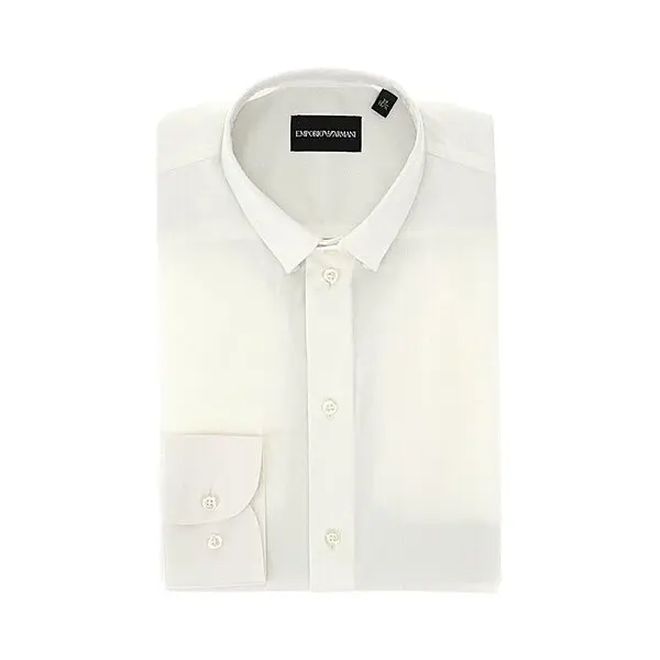 Emporio Armani Stretch Poplin Shirt - White