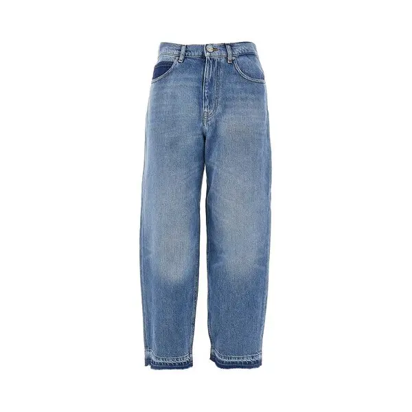 Pinko Balloon Fit Jeans With Frayed Hem