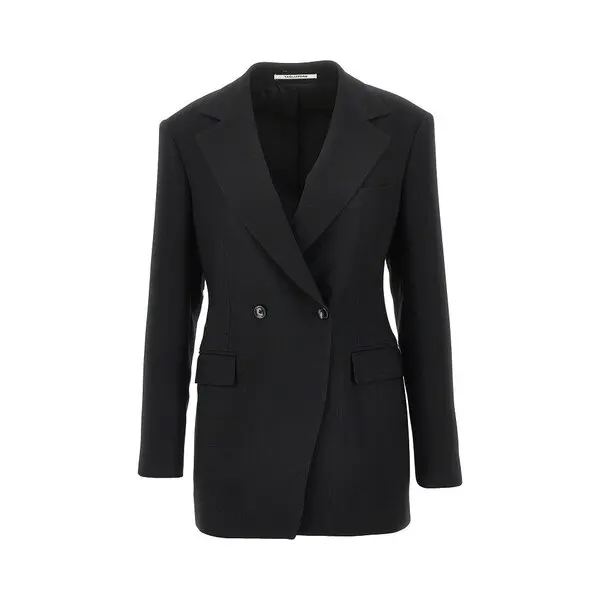 Tagliatore Astra Double-breasted Canvas Jacket - Black
