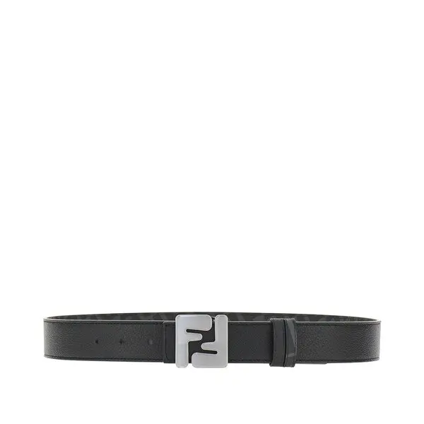 Fendi Reversible Ff Buckle Belt - Black