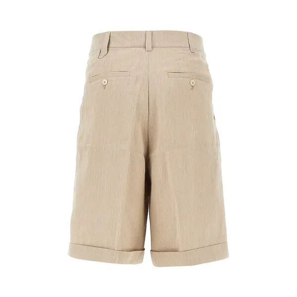 Jacquemus Pastro Textured Linen-blend Shorts - Beige