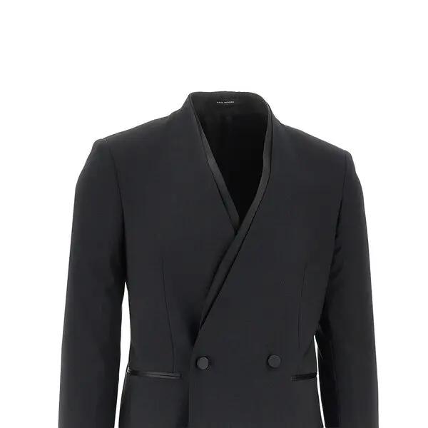 Tagliatore Collarless Double-breasted Tuxedo Jacket