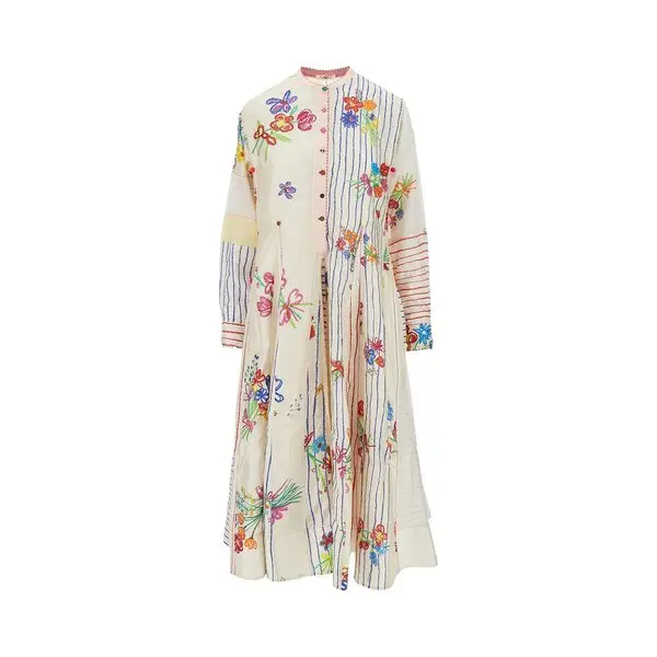 Pero Printed Cotton And Silk Midi Dress