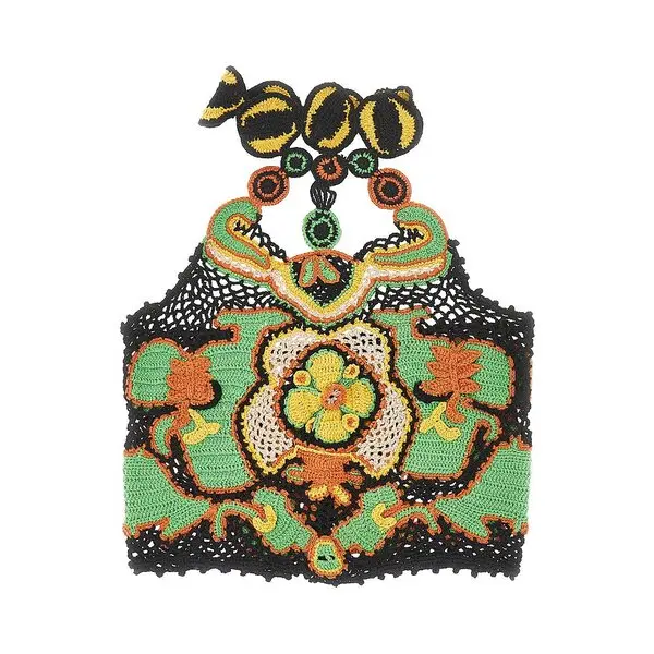 Etro Crocheted Floral Halterneck Top