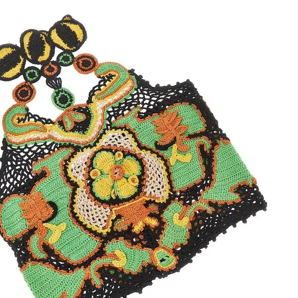 Etro Crocheted Floral Halterneck Top