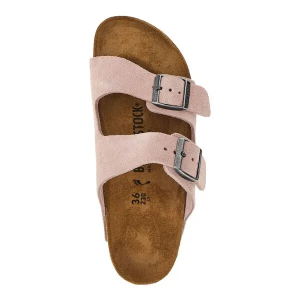 BIRKENSTOCK Arizona Suede Leather Sandals - Pink