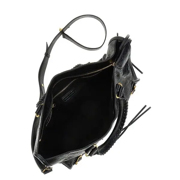 Balenciaga Arena Leather Medium "le City" Bag - Black