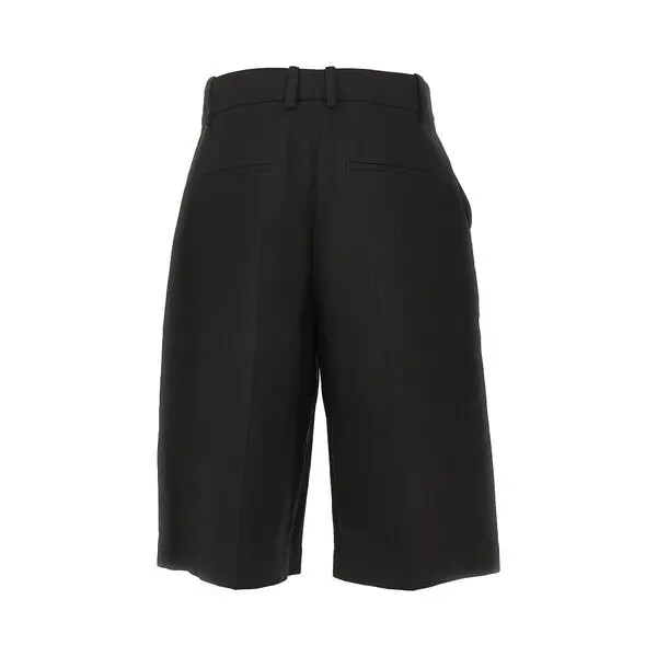 Studio Nicholson Broken Twill Wide Leg Shorts - Black