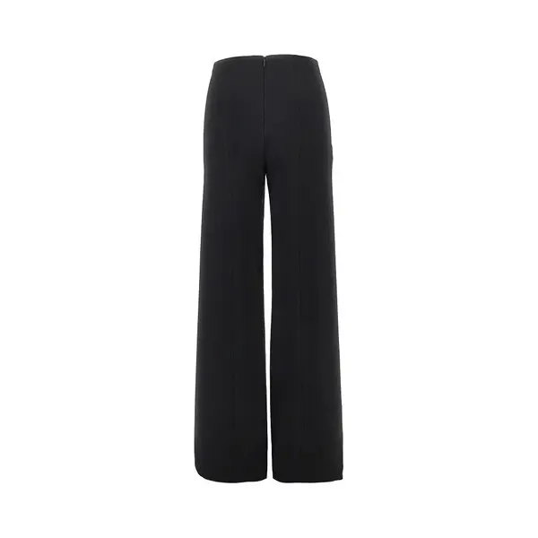 Gucci Stretch Technical Wool Wide Leg Pants - Black