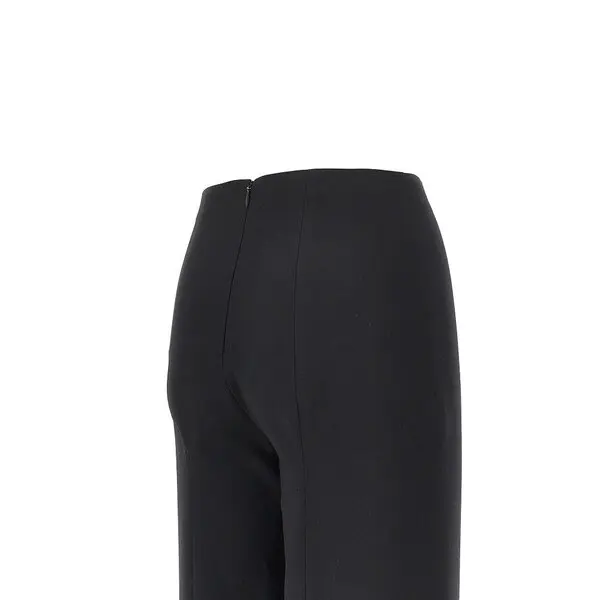 Gucci Stretch Technical Wool Wide Leg Pants - Black