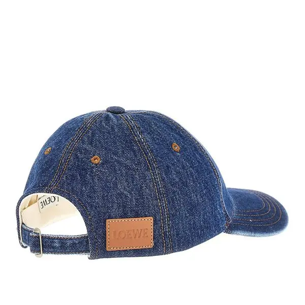 Loewe Embroidered Denim Baseball Cap - Blue