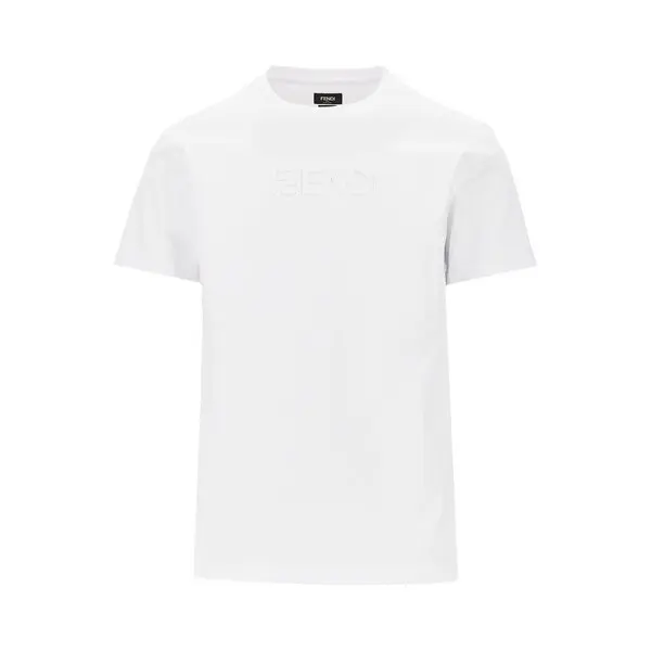 Fendi Logo Embroidery Slim Fit T-shirt