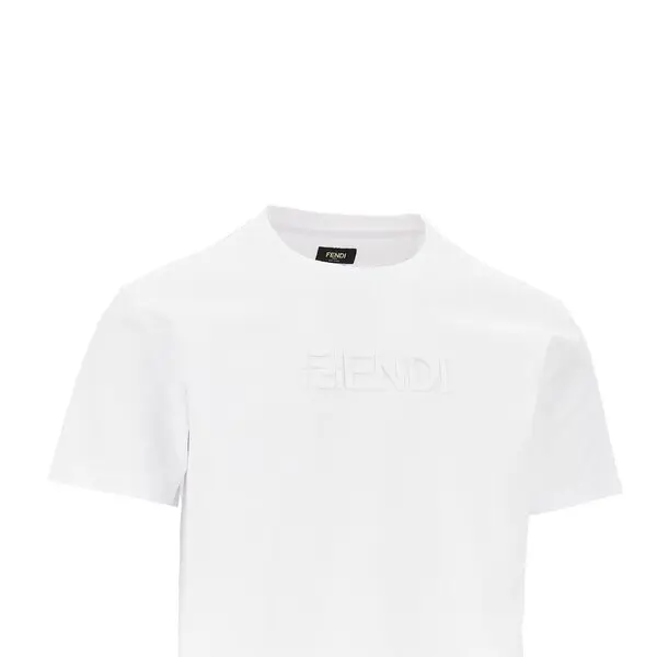 Fendi Logo Embroidery Slim Fit T-shirt