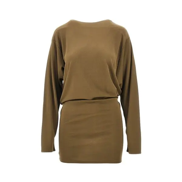 Jacquemus Mistral Jersey Mini Dress With Draped Back Detail
