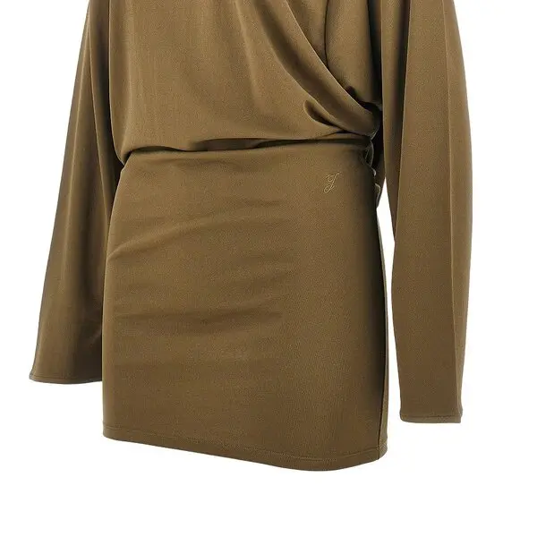 Jacquemus Mistral Jersey Mini Dress With Draped Back Detail