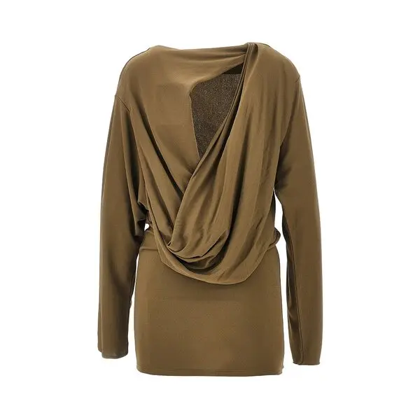Jacquemus Mistral Jersey Mini Dress With Draped Back Detail