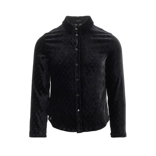 Gucci Gg Dévoré Velvet Shirt