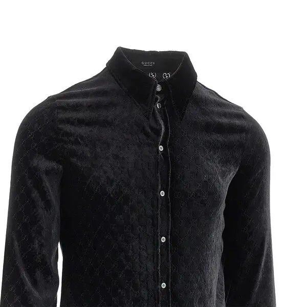 Gucci Gg Dévoré Velvet Shirt