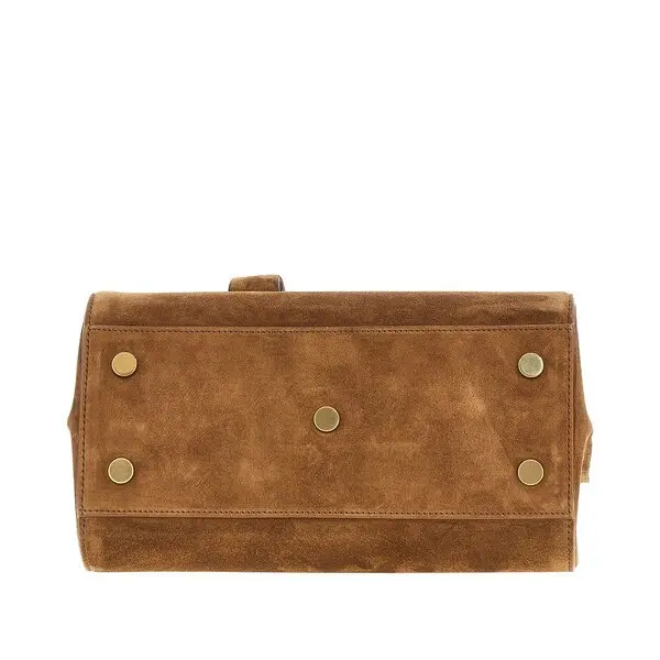 Saint Laurent Small Sac De Jour Suede Leather Bag - Beige