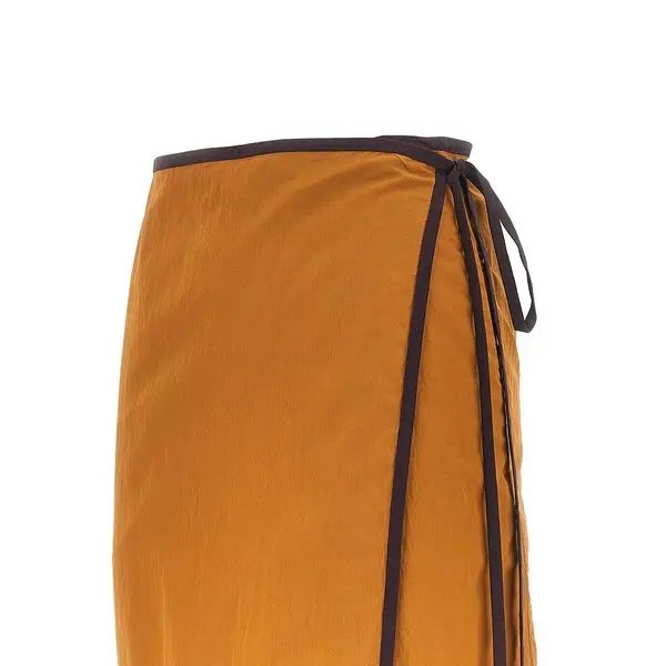 Saint Laurent Color-block Nylon Wrap Skirt
