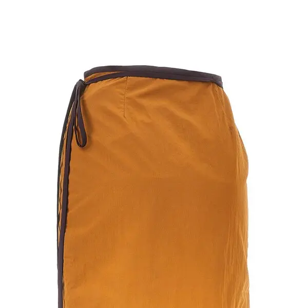 Saint Laurent Color-block Nylon Wrap Skirt