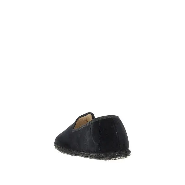 VIBI VENEZIA Velvet Slippers With Grosgrain Piping