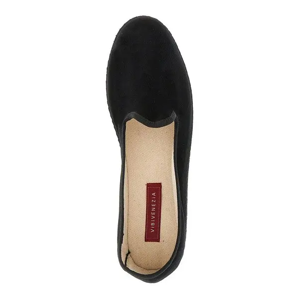 VIBI VENEZIA Velvet Slippers With Grosgrain Piping