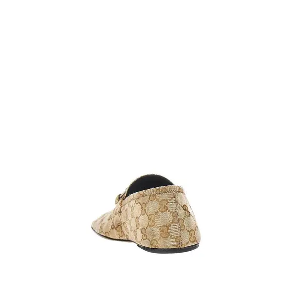 Gucci Ragazzo Loafers With Gg Jacquard And Horsebit Detail - Brown