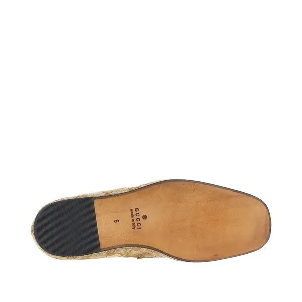 Gucci Ragazzo Loafers With Gg Jacquard And Horsebit Detail - Brown