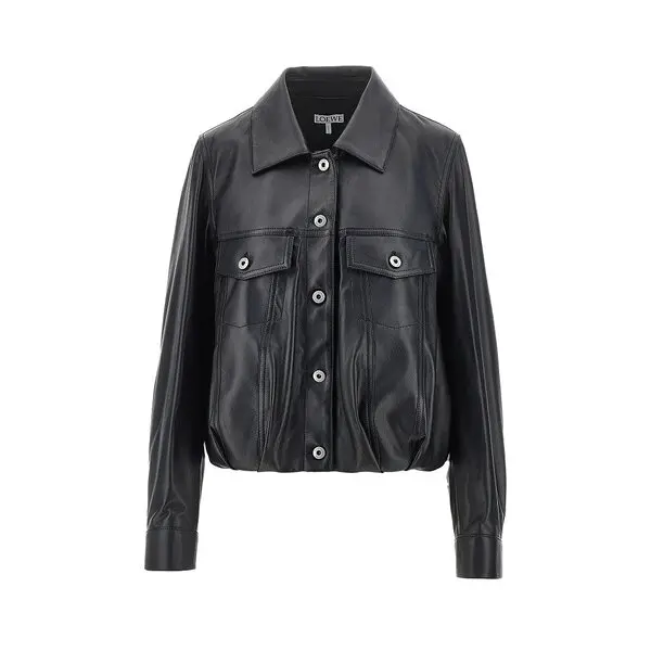 Loewe Nappa Leather Balloon Fit Jacket - Black