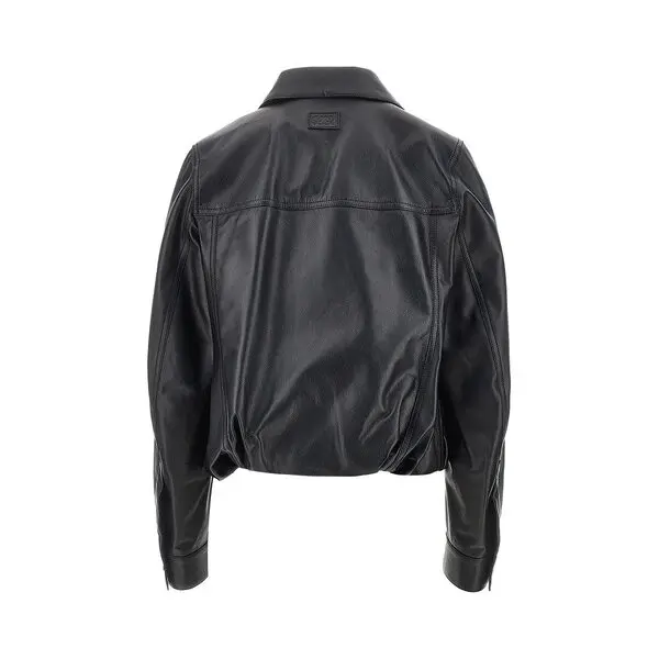 Loewe Nappa Leather Balloon Fit Jacket - Black