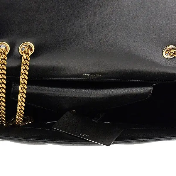 Saint Laurent Quilted Nappa Leather Large 'loulou' Bag - Black