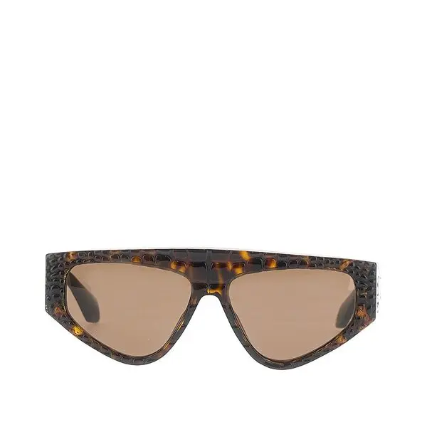 Alaïa Croco-embossed Mask Sunglasses - Brown