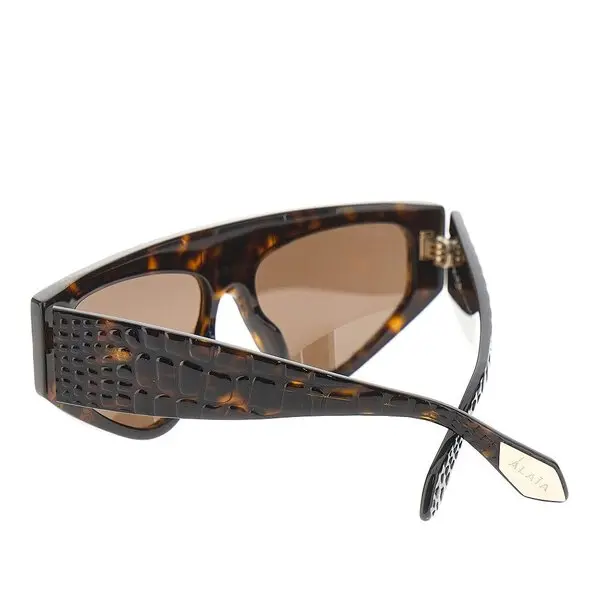 Alaïa Croco-embossed Mask Sunglasses