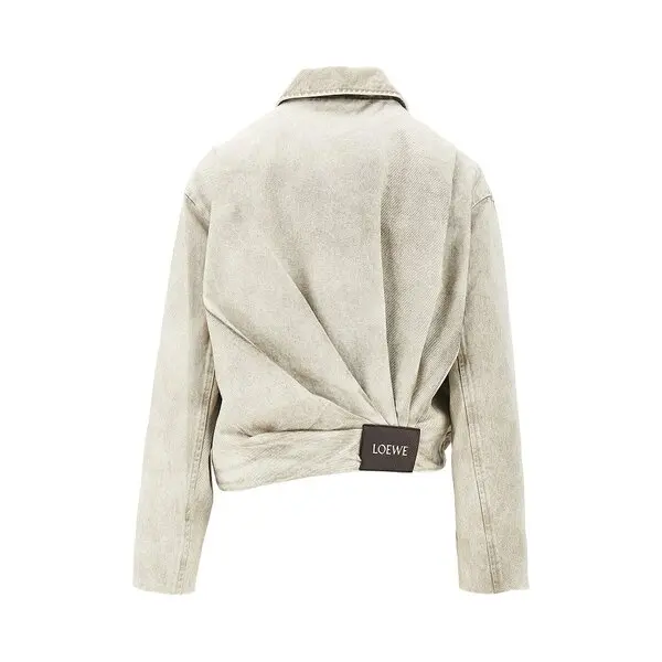 Loewe Draped Denim Jacket - Grey