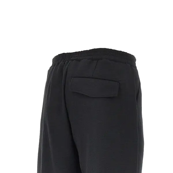 MARSEM Linen-effect Canvas Pants With Elasticated Waist