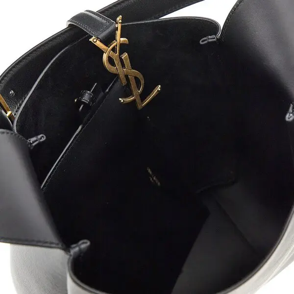 Saint Laurent Le 5 À 7' Grained Leather Shoulder Bag - Black