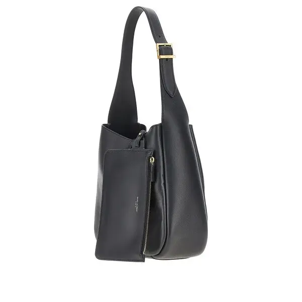 Saint Laurent Le 5 À 7' Grained Leather Shoulder Bag - Black