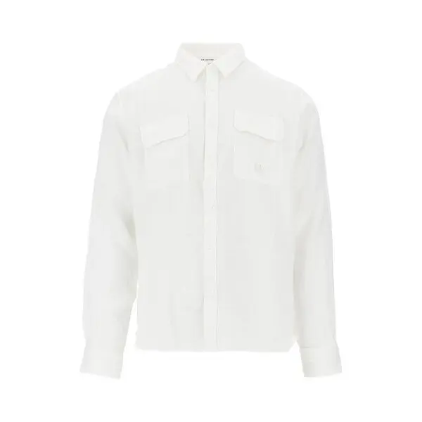 C.P. COMPANY Linen Utility Shirt An - White