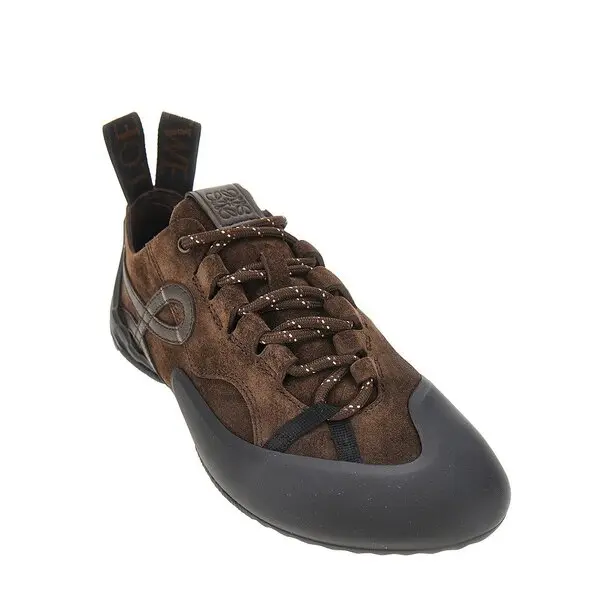 Loewe Suede Leather "l" Monogram Sneakers