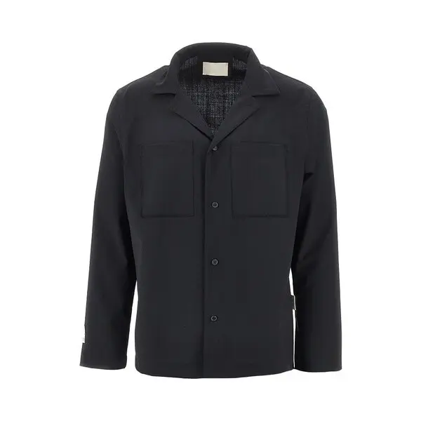 C.9.3 Wool-blend Hirt With Bowling Collar