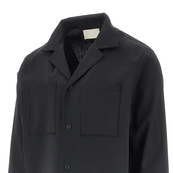 C.9.3 Wool-blend Hirt With Bowling Collar