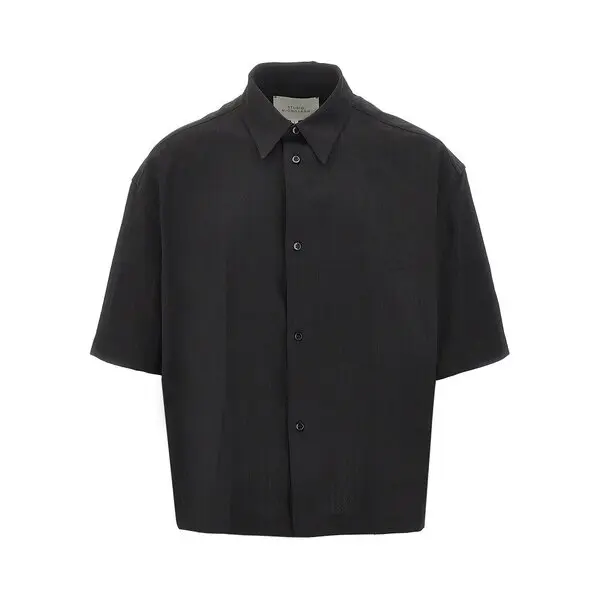 Studio Nicholson Sanko' Broken Twill Shirt An - Black
