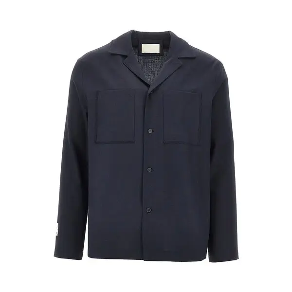 C.9.3 Wool-blend Hirt With Bowling Collar